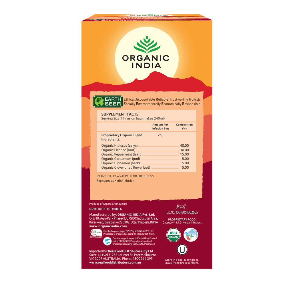 Hibiscus Plus | ORGANIC INDIA Herbal Tea – Organic India Australia