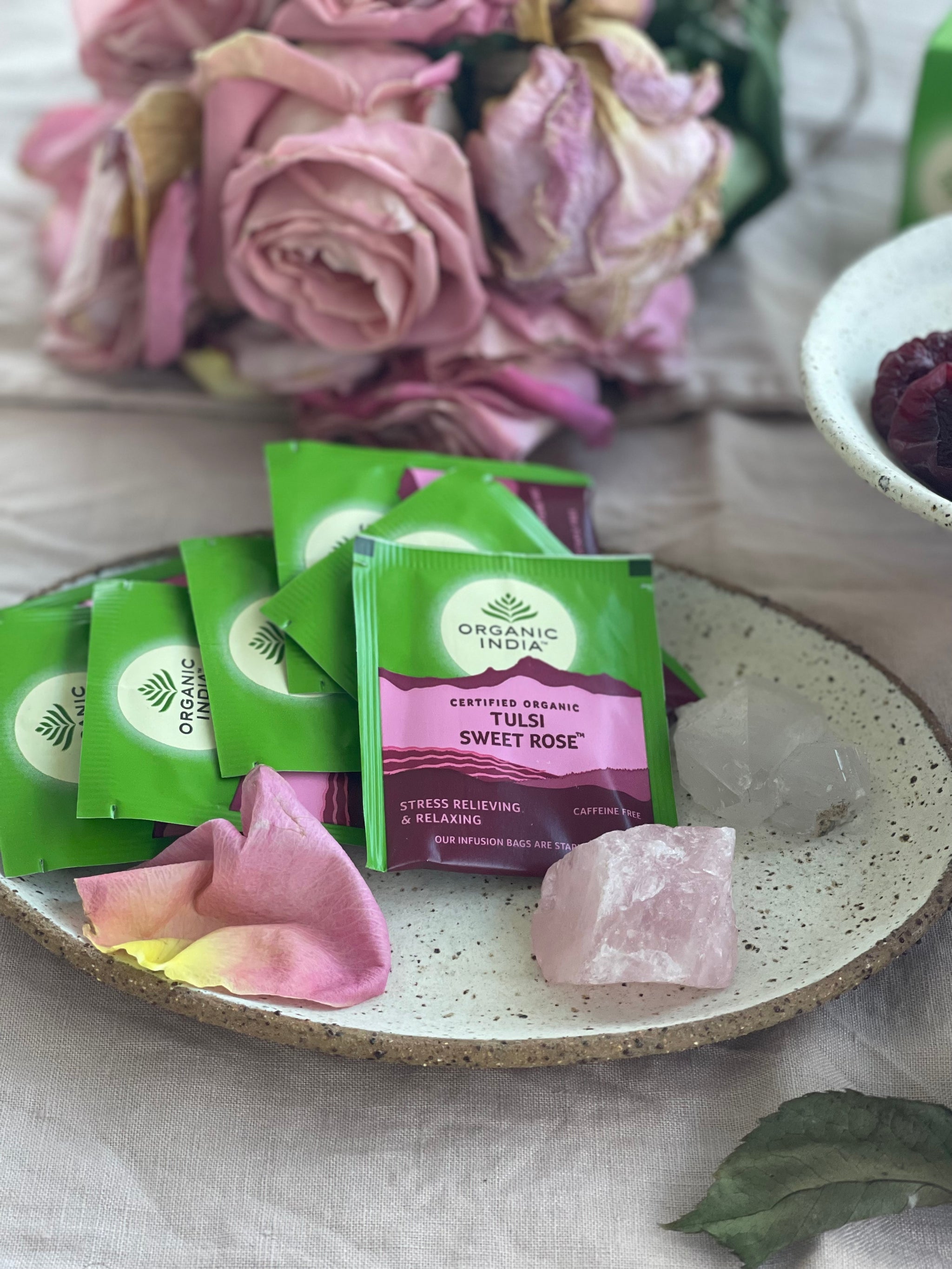 Tulsi Sweet Rose | ORGANIC INDIA Herbal Tulsi Teas – Organic India ...