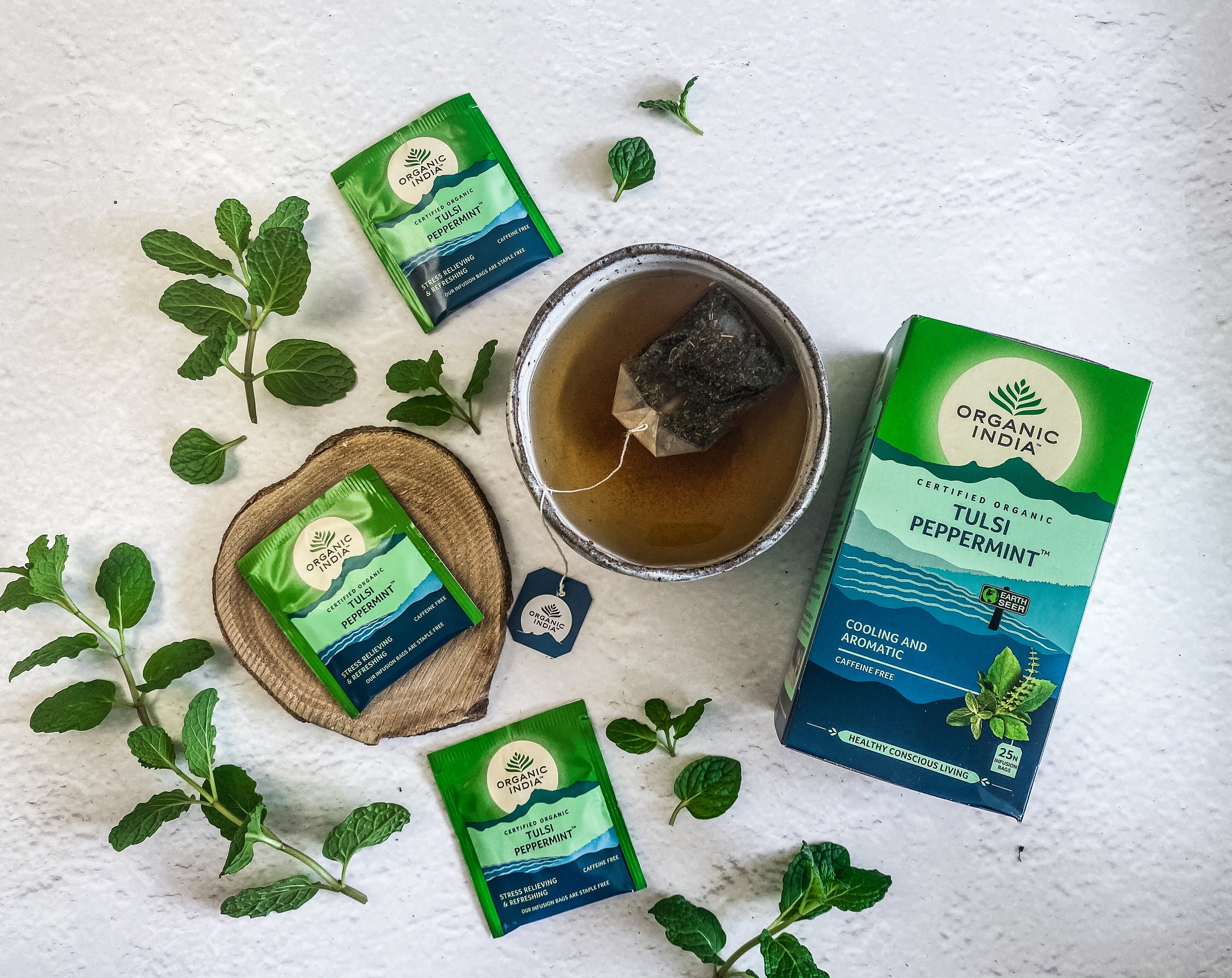 Tulsi Peppermint | ORGANIC INDIA Herbal Tulsi Teas – Organic India ...