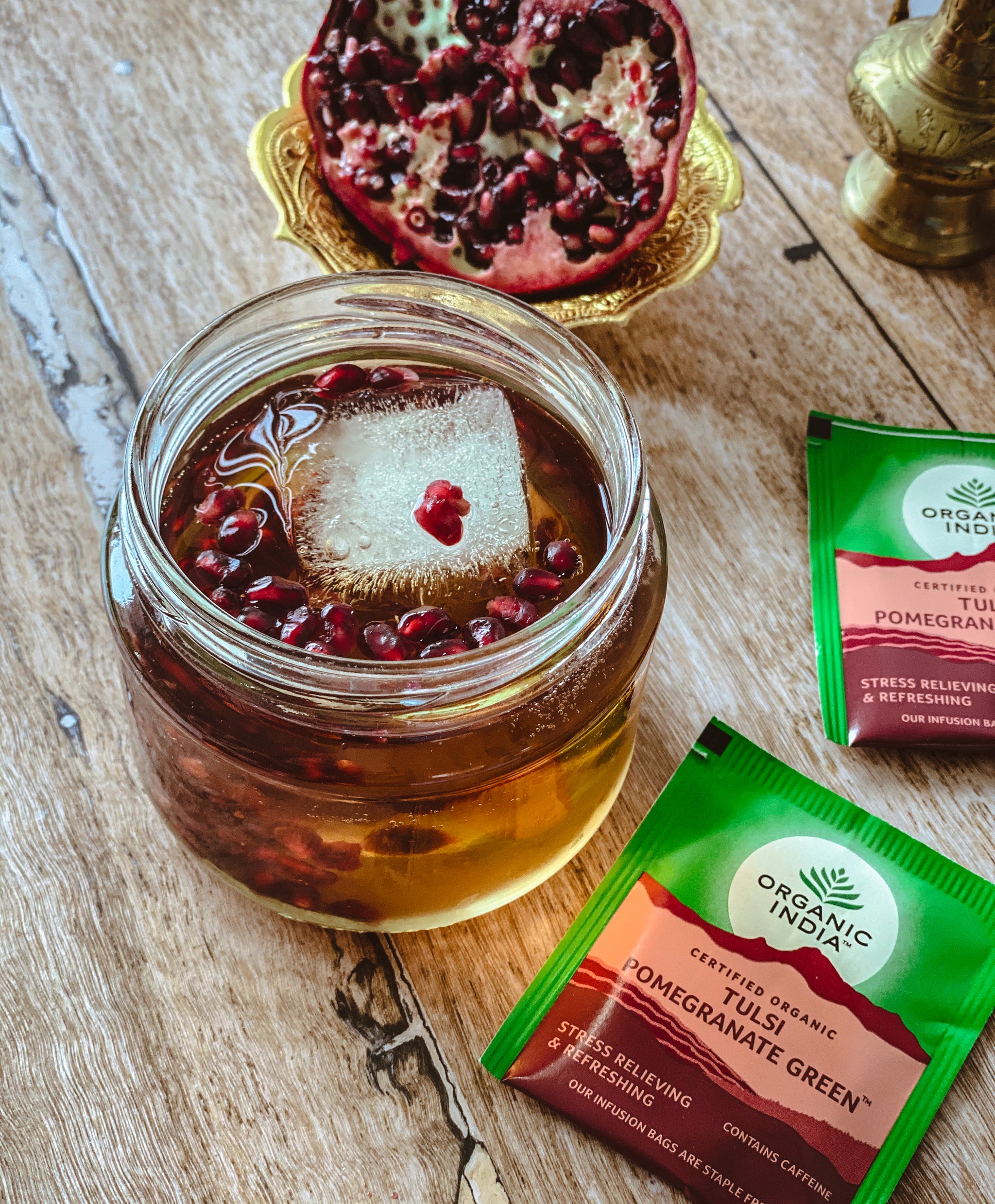 Tulsi Pomegranate Green | ORGANIC INDIA Herbal Tulsi Teas – Organic India Australia